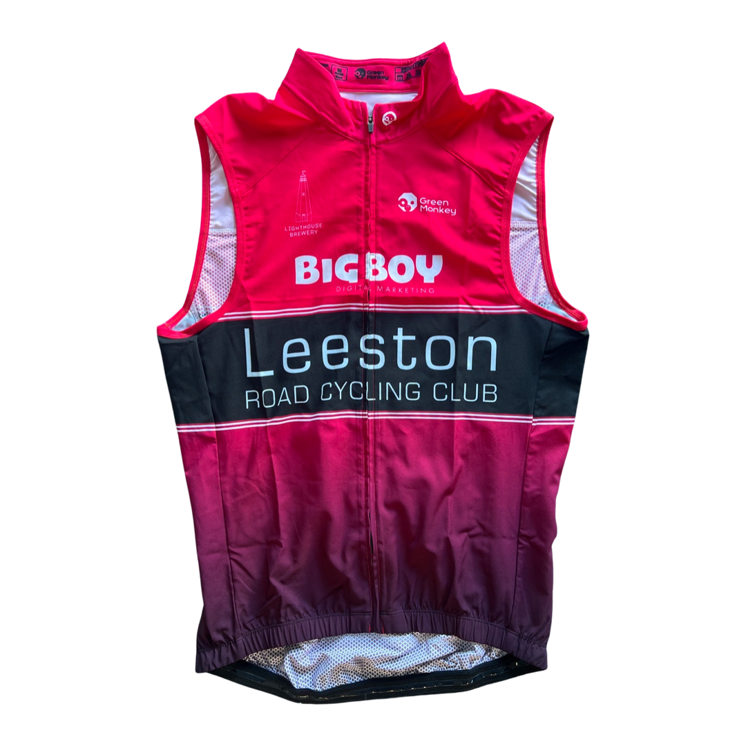 Leeston Cycling Club GILLET (VEST) SALE*** MEDIUM SIZE – GREENMONKEY VELO