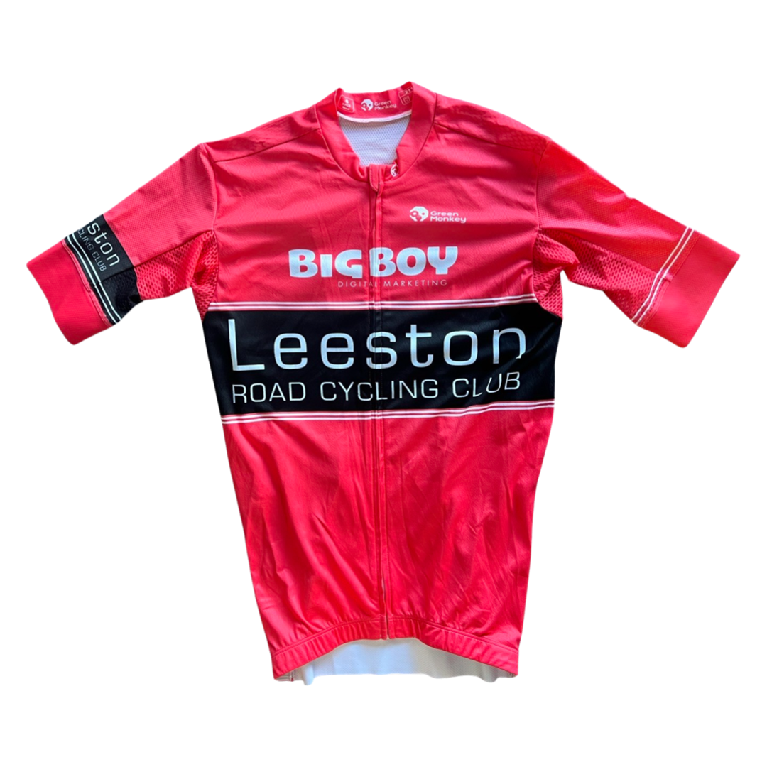 Leeston Cycling Club Pro Aero Jersey SALE*** SMALL SIZE – Green Monkey Velo