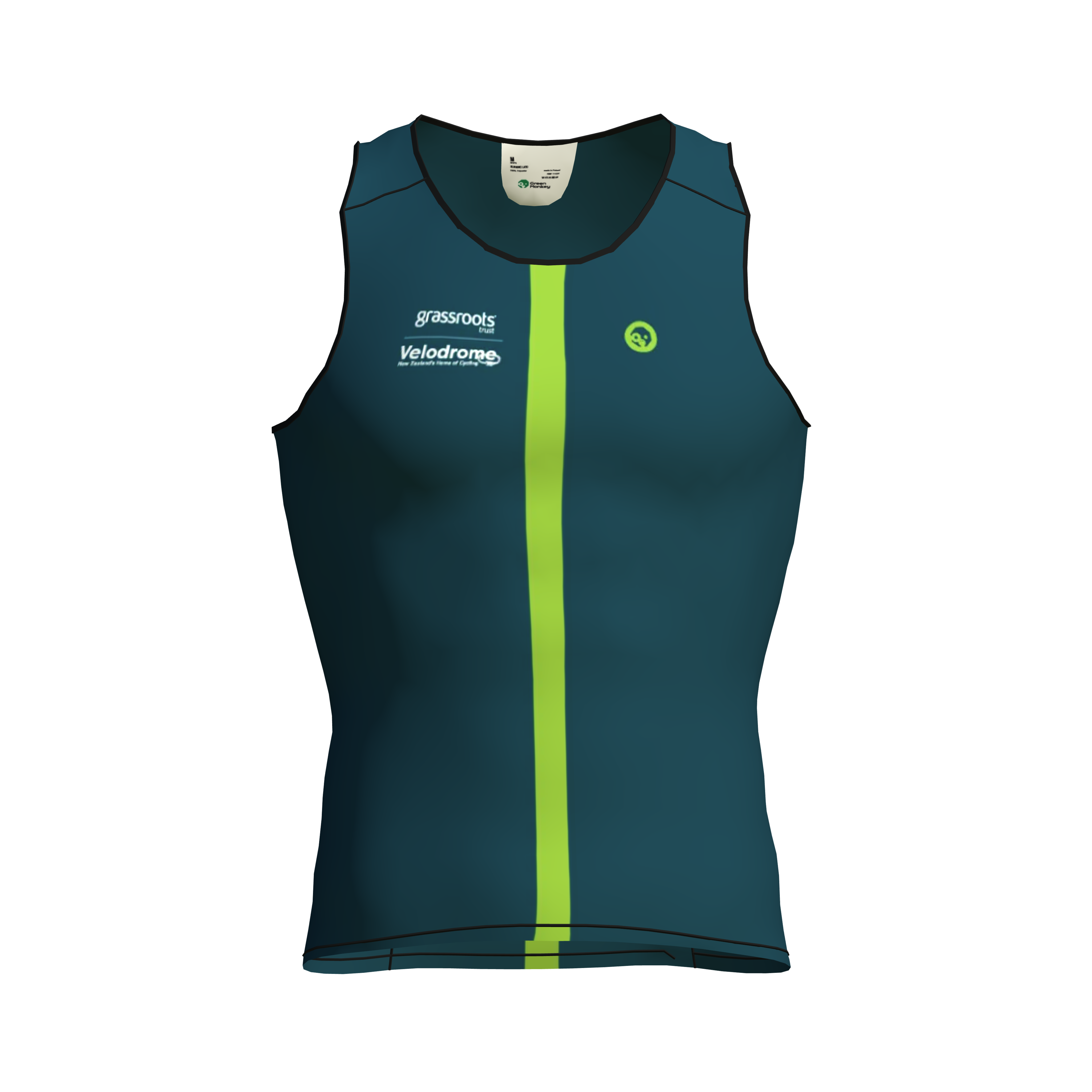 Grassroots Velodrome Singlet - Dark Green – GREENMONKEY VELO
