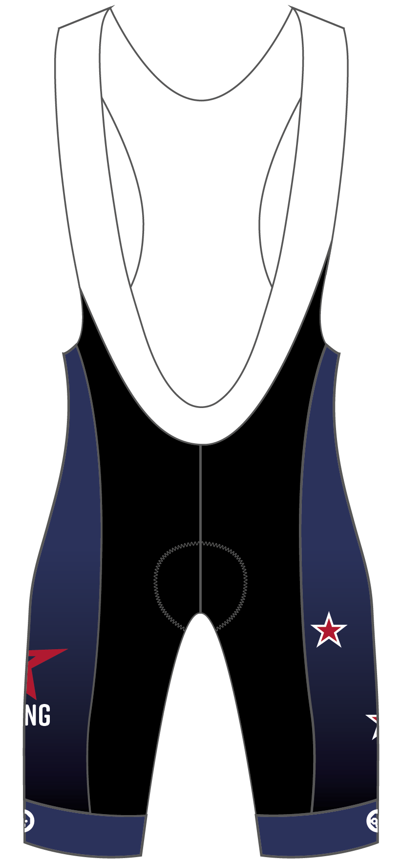 FOUR STAR RACING BIB SHORTS (B03) – Green Monkey Velo